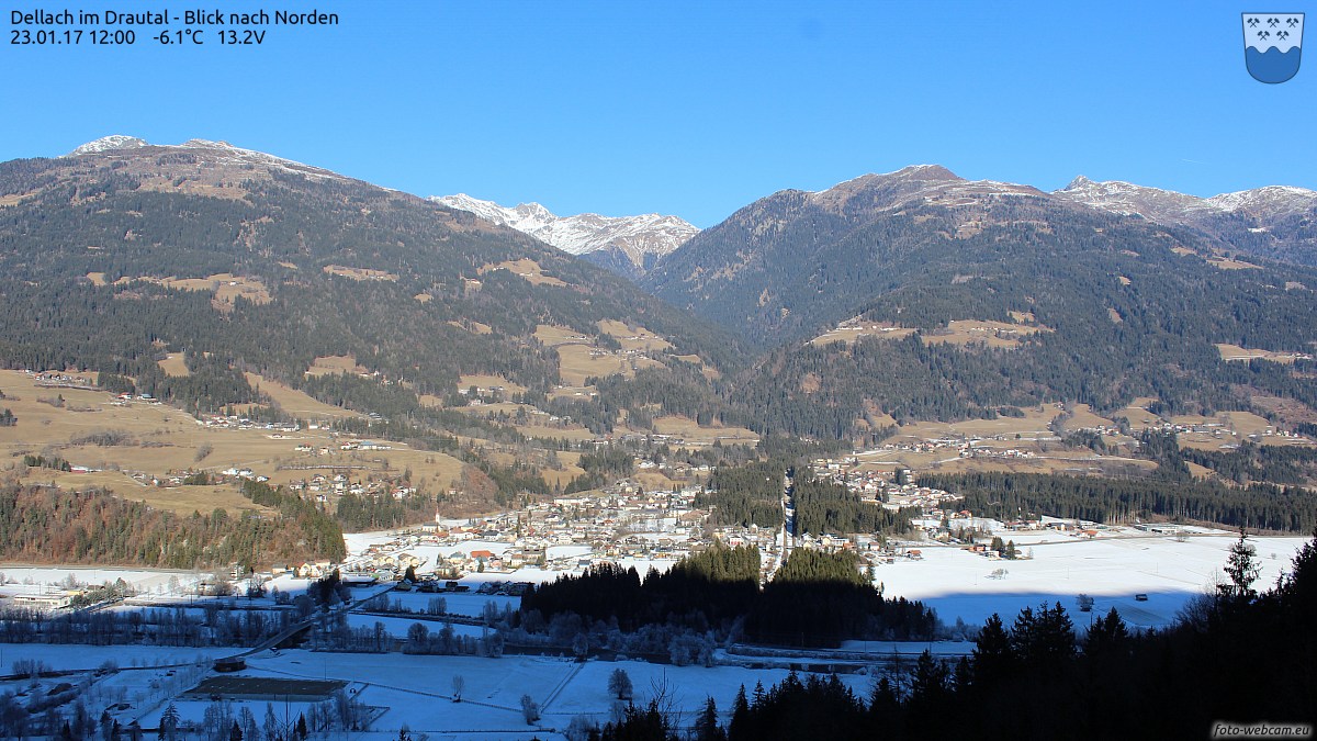 Dellach im Drautal - Blick nach Norden - Foto-Webcam.eu
