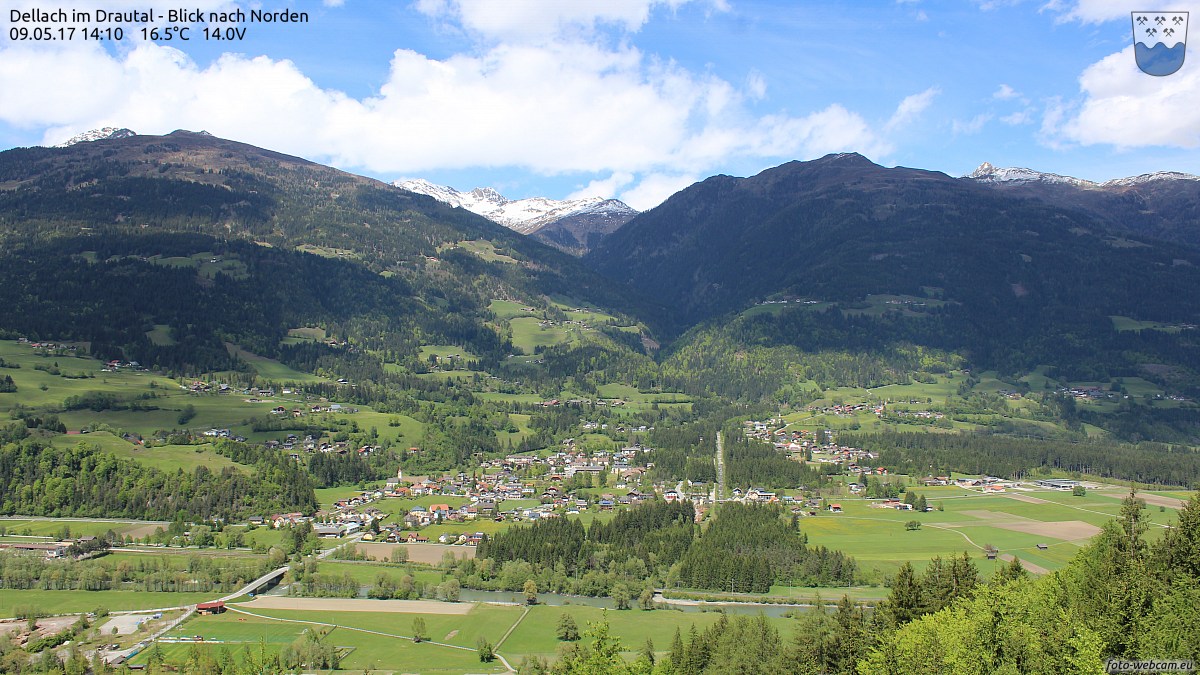 Dellach im Drautal - Blick nach Norden - Foto-Webcam.eu