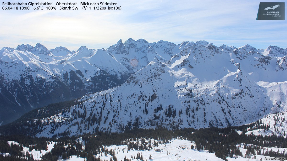 Fellhornbahn Gipfelstation - Oberstdorf - Blick nach Südosten - Foto ...