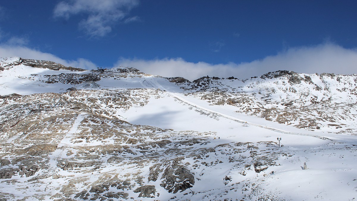 Mölltaler Gletscher / Bergstation Panoramabahn Klühspies - Blick nach ...