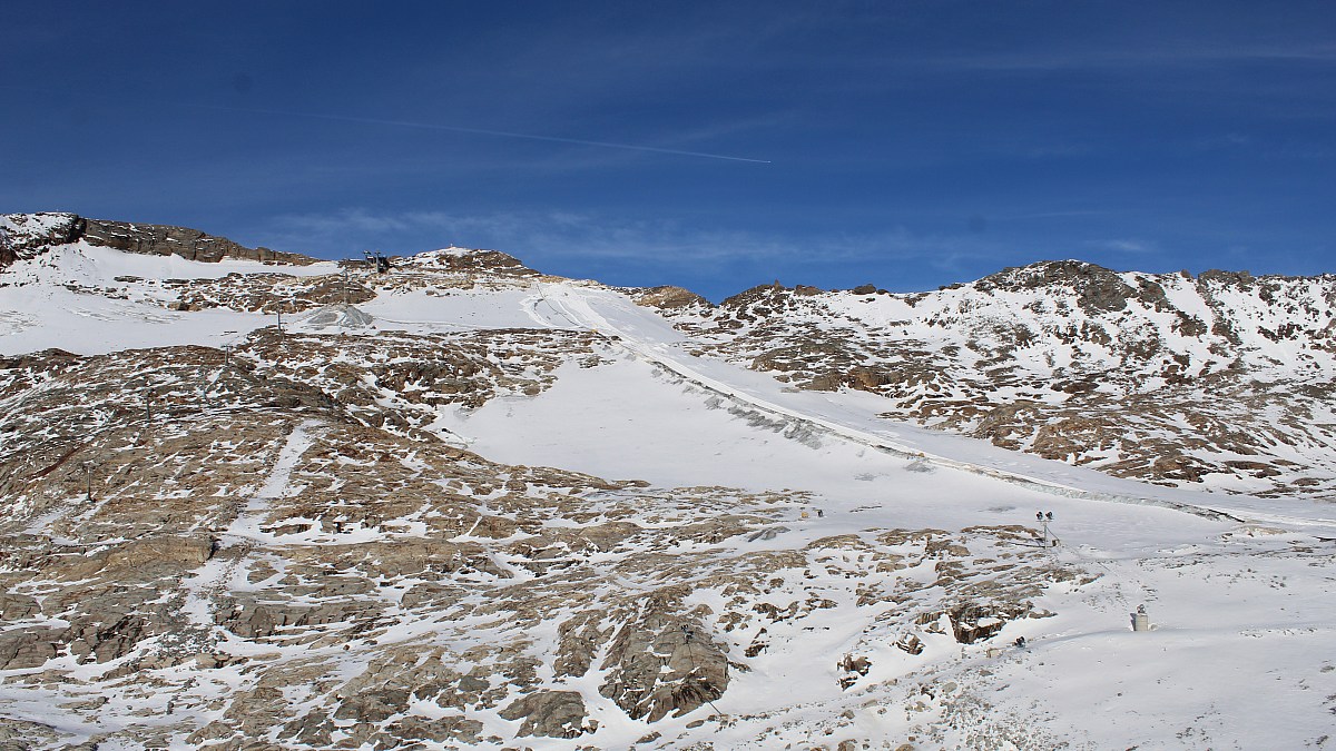 Mölltaler Gletscher / Bergstation Panoramabahn Klühspies - Blick nach ...