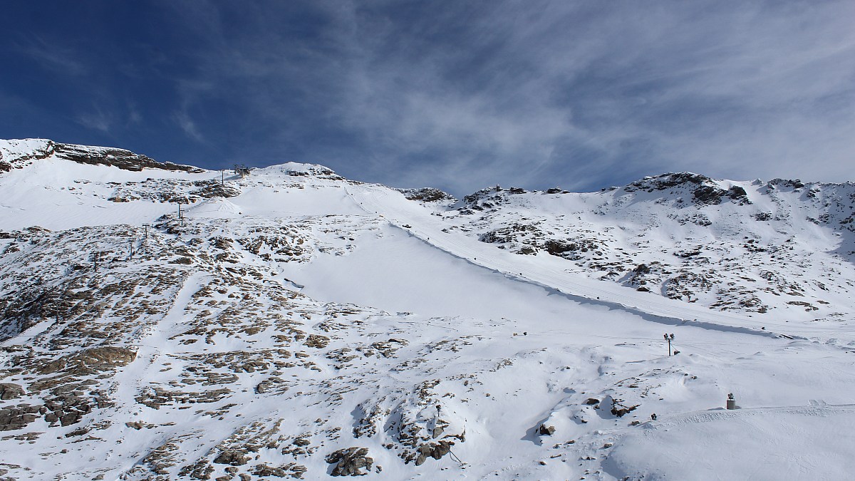 Mölltaler Gletscher / Bergstation Panoramabahn Klühspies - Blick nach ...