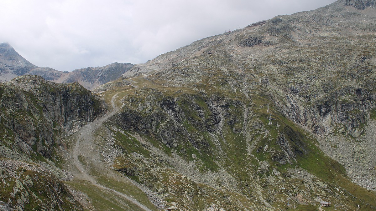 Mölltaler Gletscher / Bergstation Schwarzkopflift - Blick nach ...
