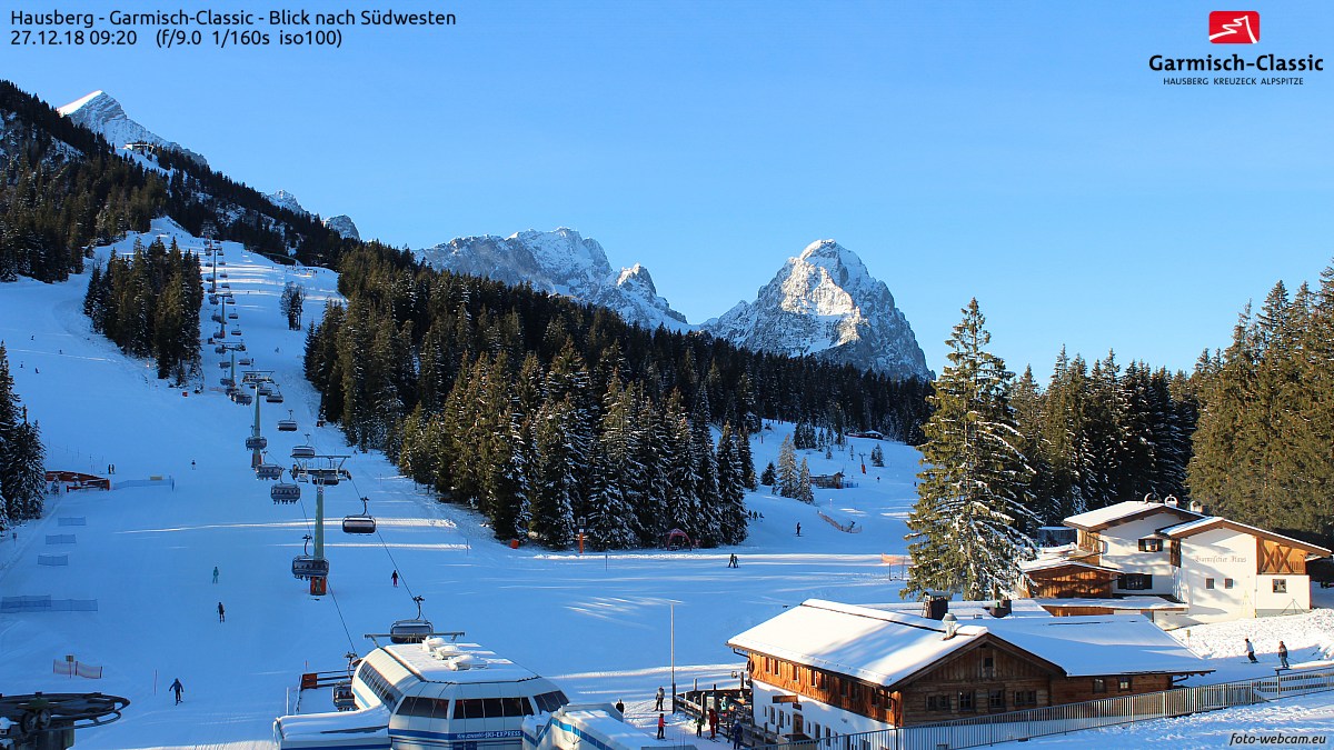 Hausberg - Garmisch-Classic - Blick nach Südwesten - Foto-Webcam.eu