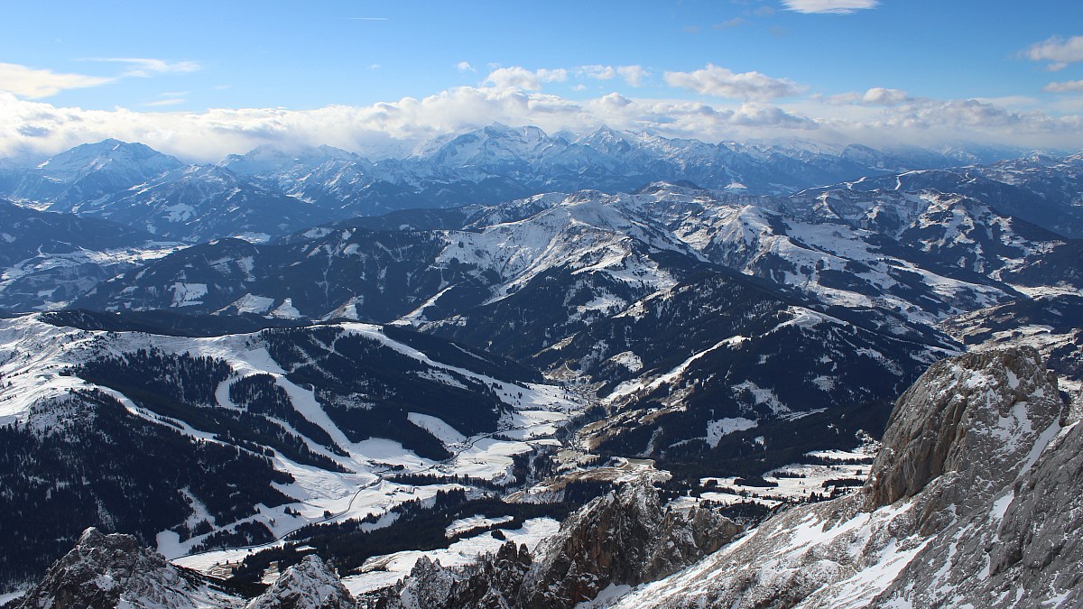 Matrashaus am Hochkönig - Blick über den Königsjodler nach Südwesten ...