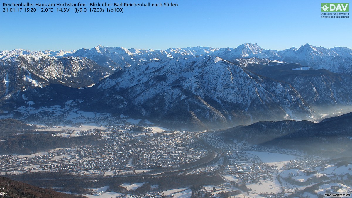Reichenhaller Haus am Hochstaufen - Blick über Bad Reichenhall nach ...