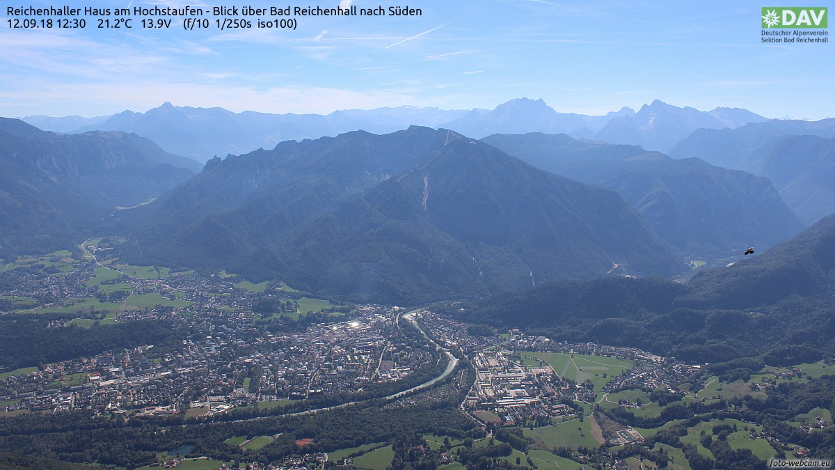 Reichenhaller Haus am Hochstaufen - Blick über Bad Reichenhall nach ...