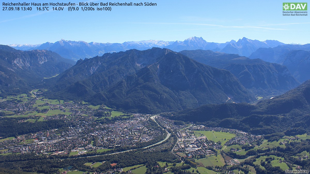 Reichenhaller Haus am Hochstaufen - Blick über Bad Reichenhall nach ...