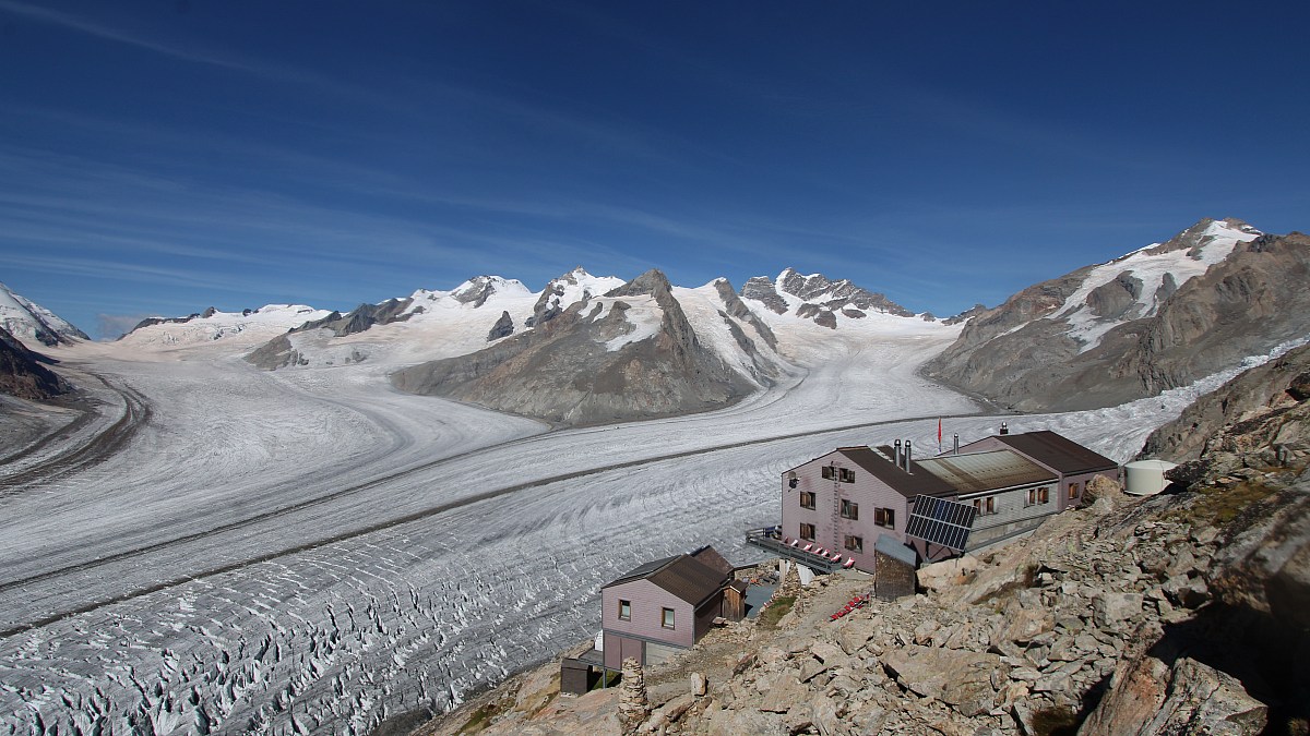 Konkordiahütte - Unesco Weltnaturerbe Jungfrau - Aletsch - Foto-Webcam.eu