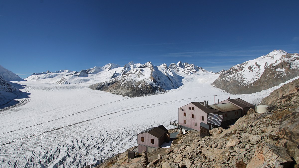 Konkordiahütte - Unesco Weltnaturerbe Jungfrau - Aletsch - Foto-Webcam.eu