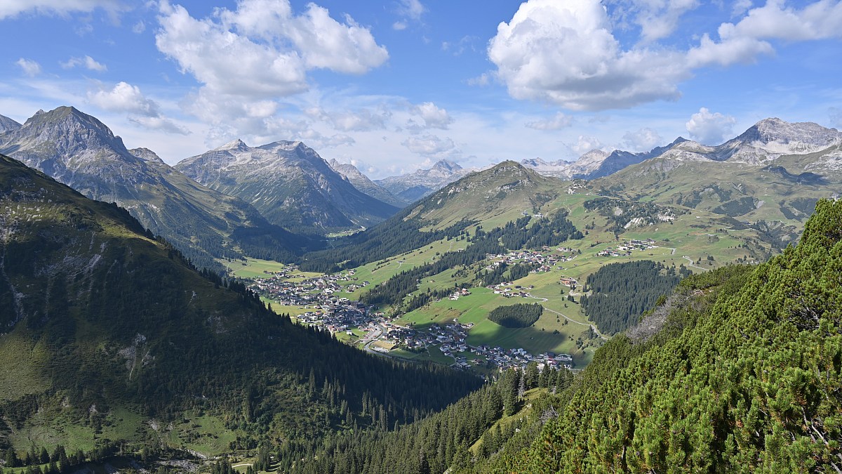 Lech am Arlberg - Blick nach Südwest ins Zugertal - Foto-Webcam.eu