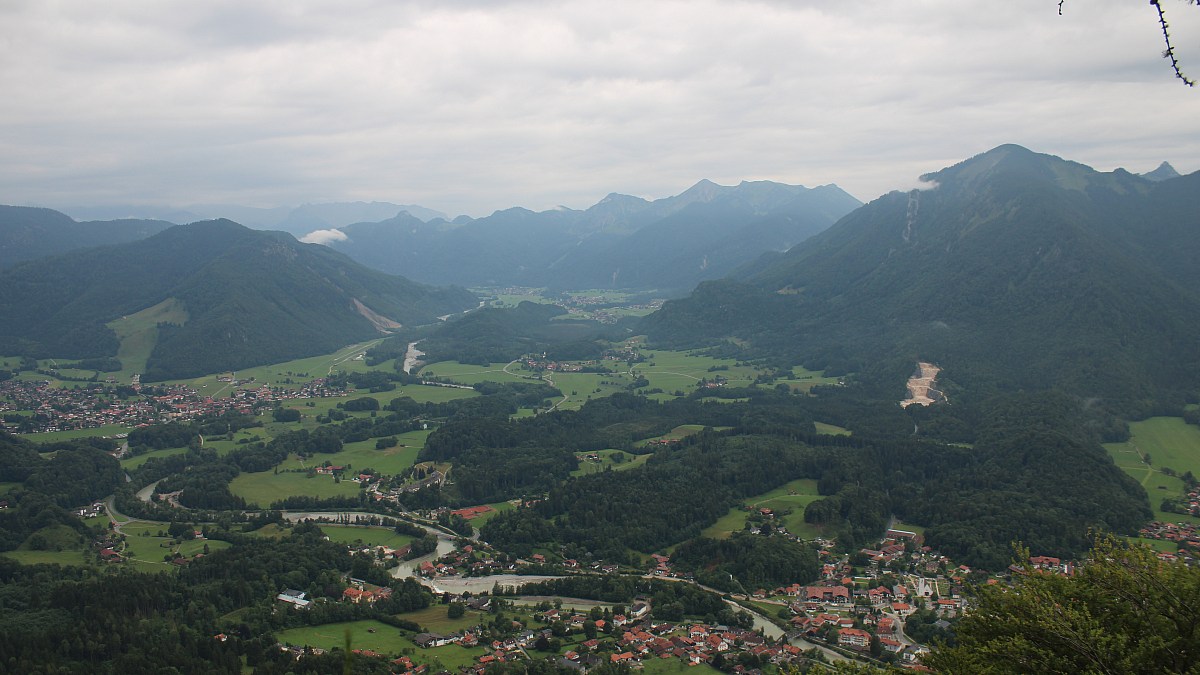 Marquartstein / Schnappenberg - Blick übers Achental nach Südwesten ...