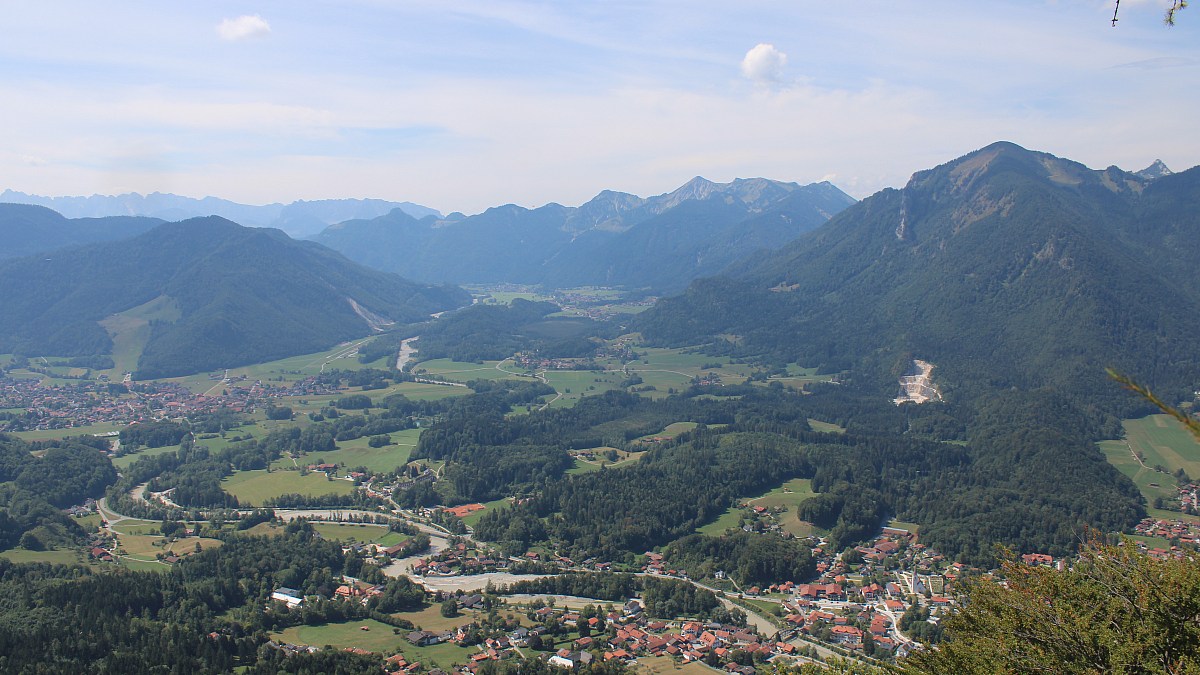 Marquartstein / Schnappenberg - Blick übers Achental nach Südwesten ...