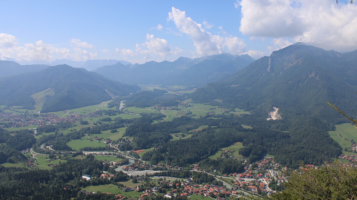 Marquartstein / Schnappenberg - Blick übers Achental nach Südwesten ...