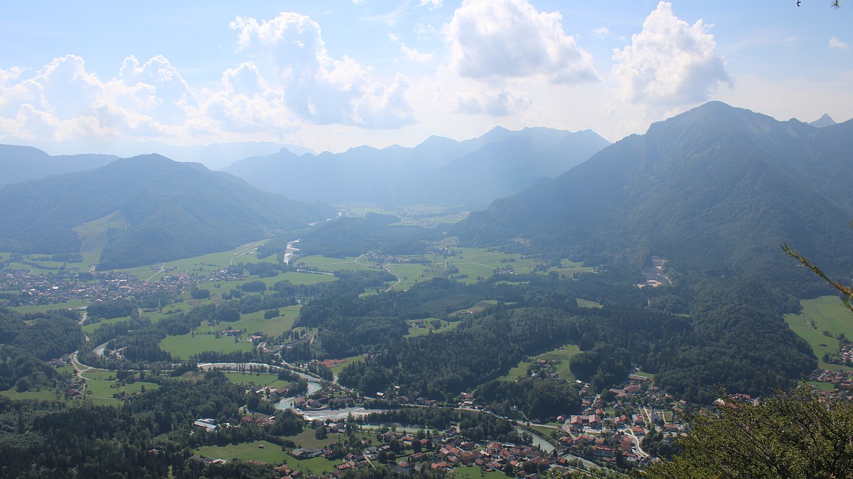 Marquartstein / Schnappenberg - Blick übers Achental nach Südwesten ...