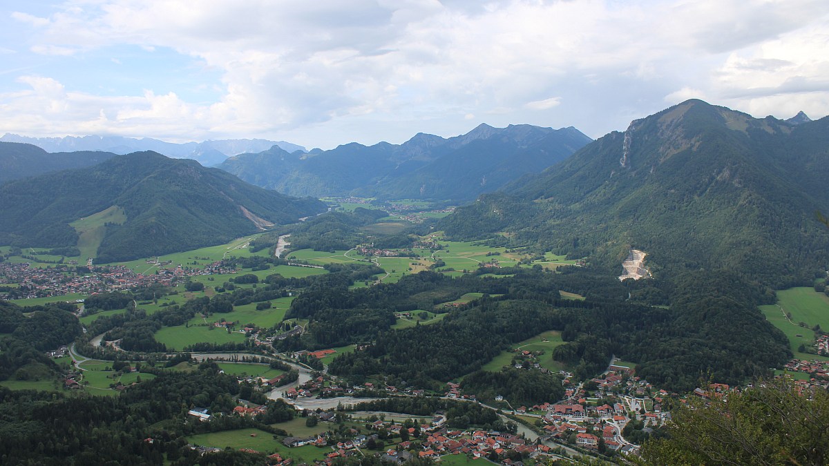 Marquartstein / Schnappenberg - Blick übers Achental nach Südwesten ...