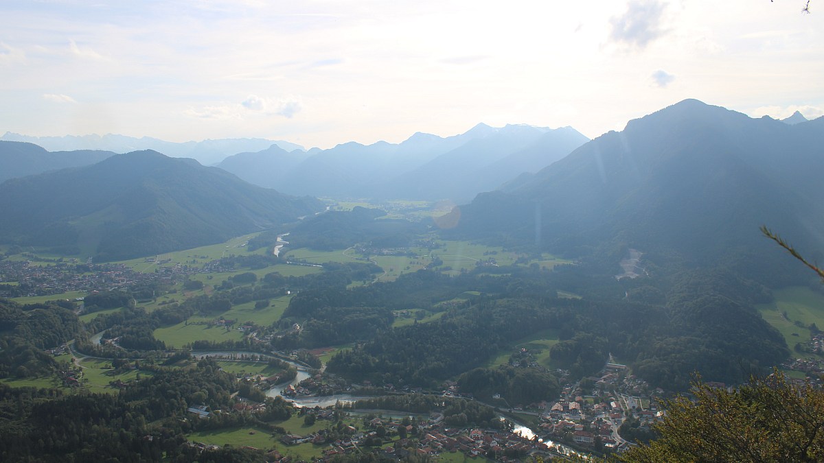 Marquartstein / Schnappenberg - Blick übers Achental nach Südwesten ...