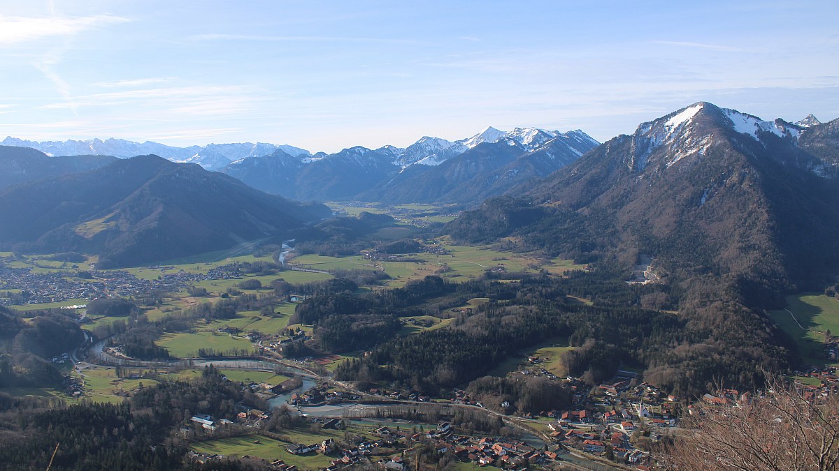 Marquartstein / Schnappenberg - Blick übers Achental nach Südwesten ...