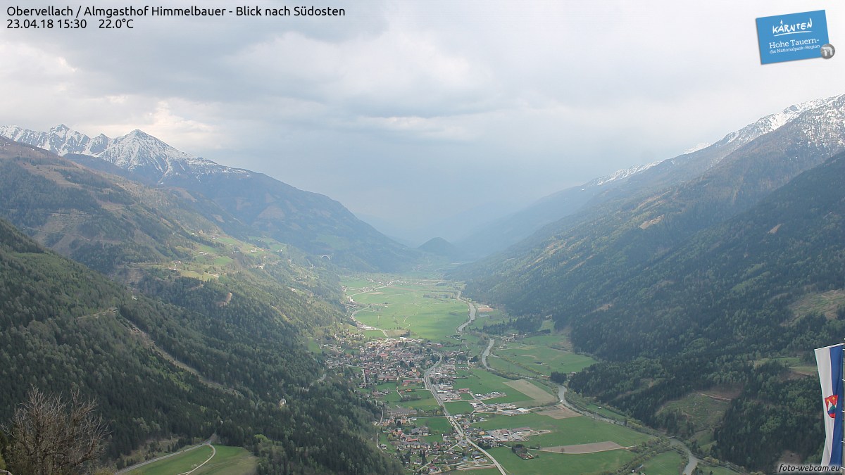 Obervellach / Almgasthof Himmelbauer - Blick nach Südosten - Foto-Webcam.eu