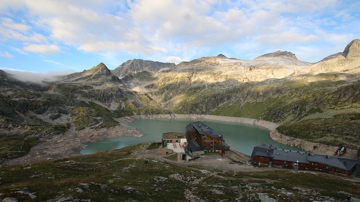 Berghotel Rudolfshütte - Weißsee Gletscherwelt - Blick nach Südwesten ...