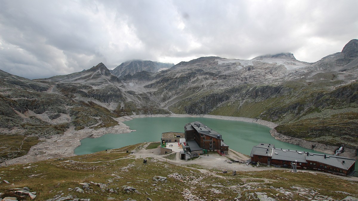 Berghotel Rudolfshütte - Weißsee Gletscherwelt - Blick nach Südwesten ...