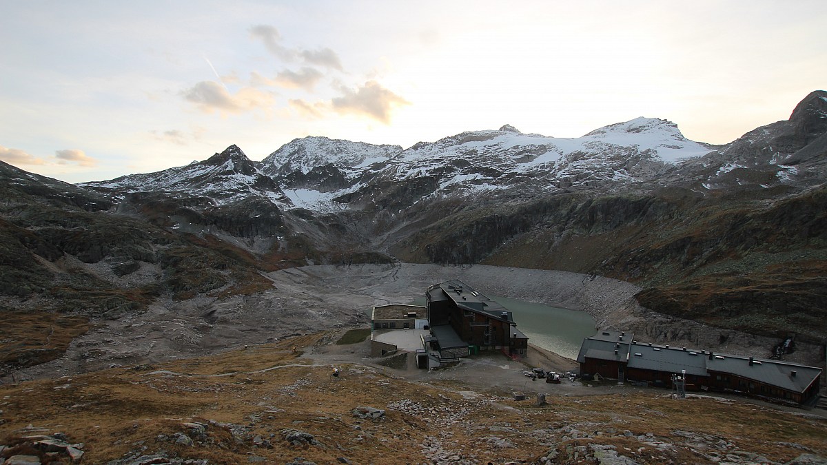 Berghotel Rudolfshütte - Weißsee Gletscherwelt - Blick nach Südwesten ...