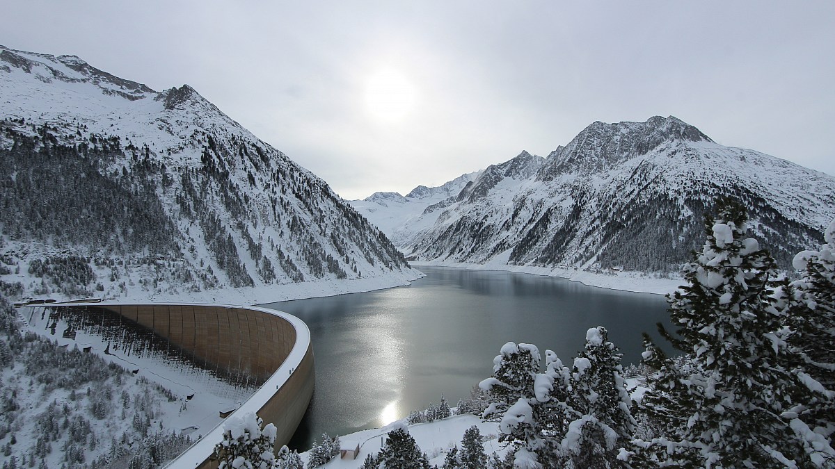 Schlegeis Stausee - Zillertaler Alpen - Blick nach Süden - Foto-Webcam.eu