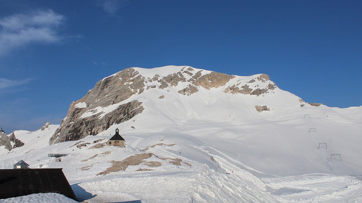 Sonnalpin - Gletscher-Skigebiet Zugspitze - Blick zum Schneefernerkopf ...