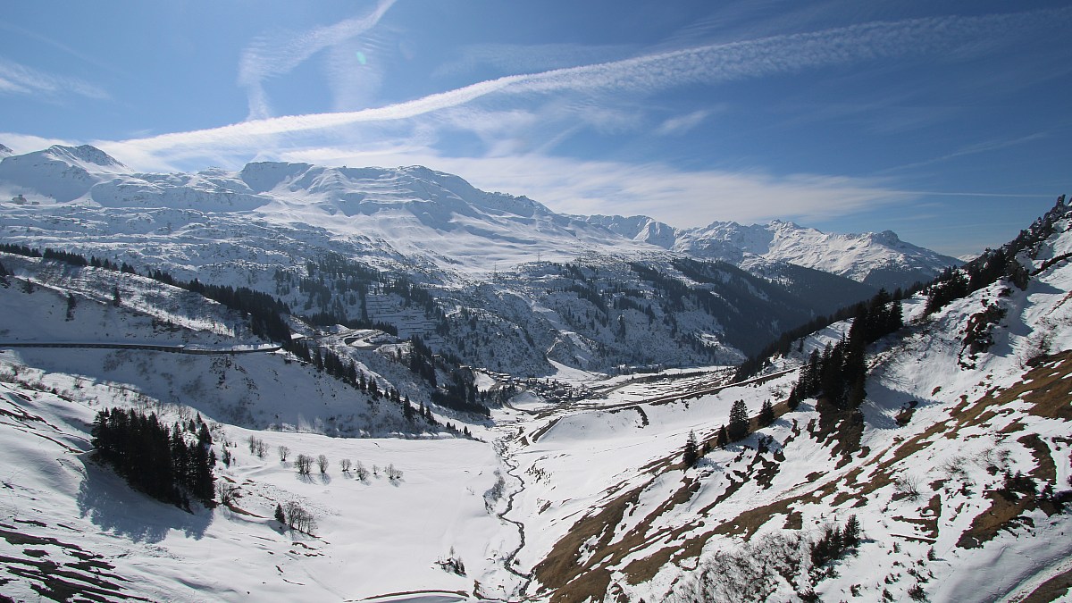 Stuben am Arlberg / Flexengalerie - Blick nach Südwesten - Foto-Webcam.eu