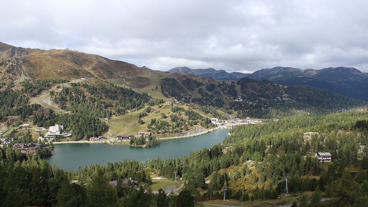 Turracher Höhe / Weitentallift Berg - Blick auf den Turracher See ...