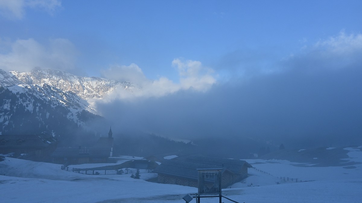 Seiser Alm / Zallinger - Blick nach Westen zum Schlern - Foto-Webcam.eu