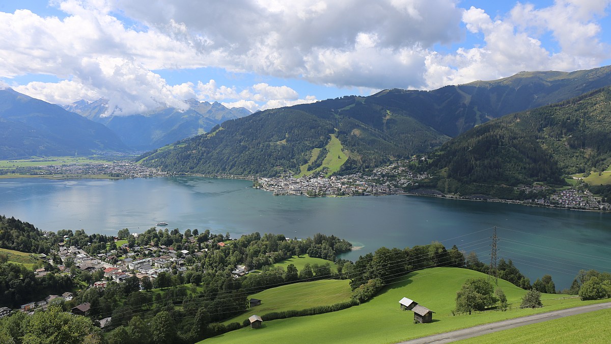 Zell am See-Kaprun - Blick zum Kitzsteinhorn und zur Schmittenhöhe ...
